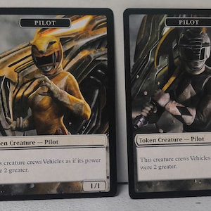 Mtg Pilot 1/1 and Mechtitan 10/10 Token Alternative Art EDH, Commander ...