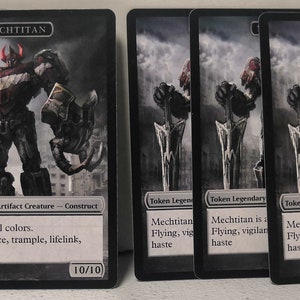 Mtg Pilot 1/1 and Mechtitan 10/10 Token Alternative Art EDH, Commander ...