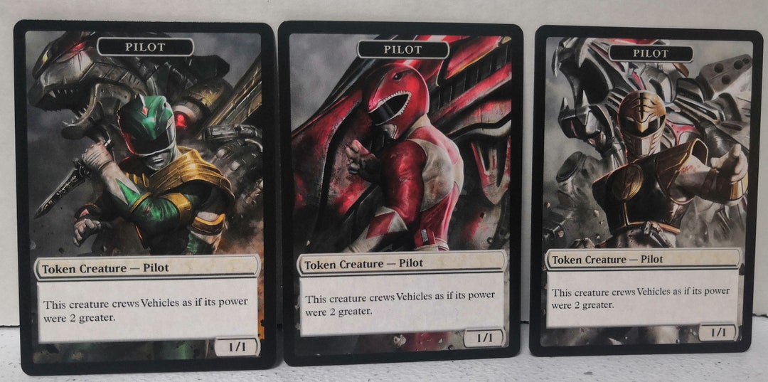 Mtg Pilot 1/1 and Mechtitan 10/10 Token Alternative Art EDH, Commander ...
