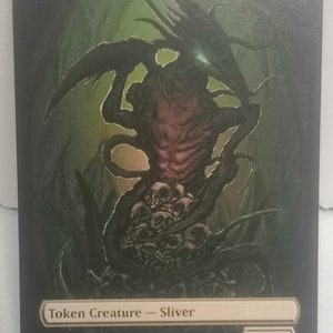 Mtg Sliver 1/1 Token Double Sided Alternative Art EDH, Commander, Cube ...