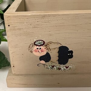 Vintage Hand Painted Wooden Storage Box or Organizer - Etsy