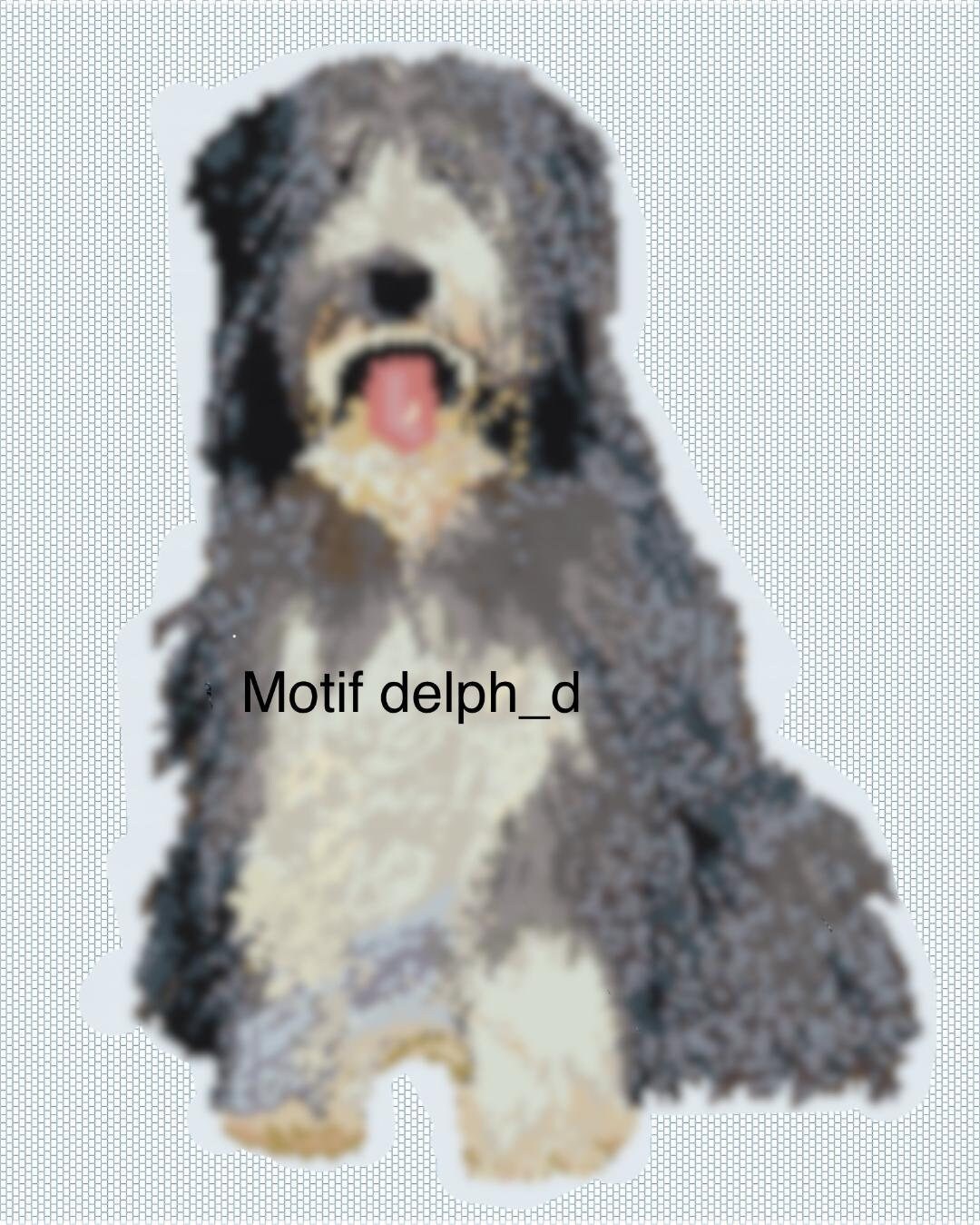 Bead Weaving Diagram Miyuki Bearded Collie Sunny - Etsy