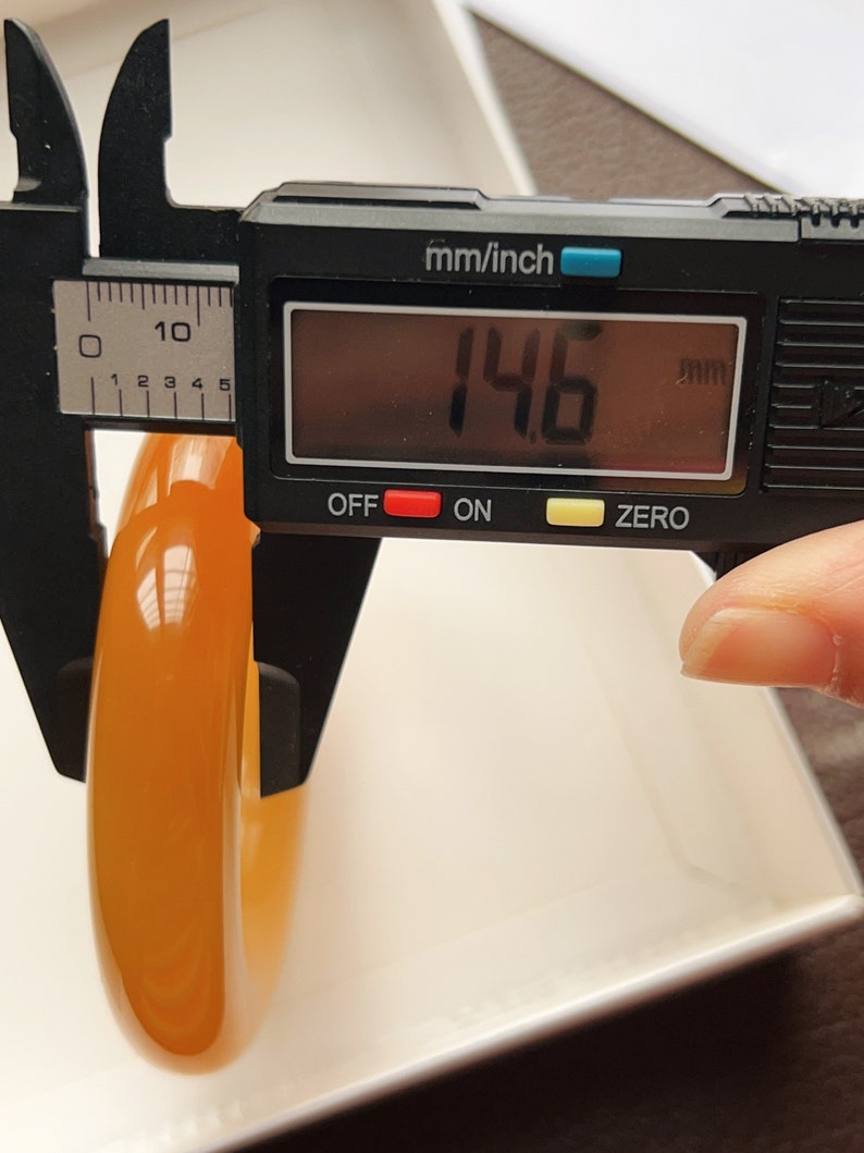 Chubby 52 Mm Natural Fanta Bright Yellow Orange Chalcedony Bangle - Etsy
