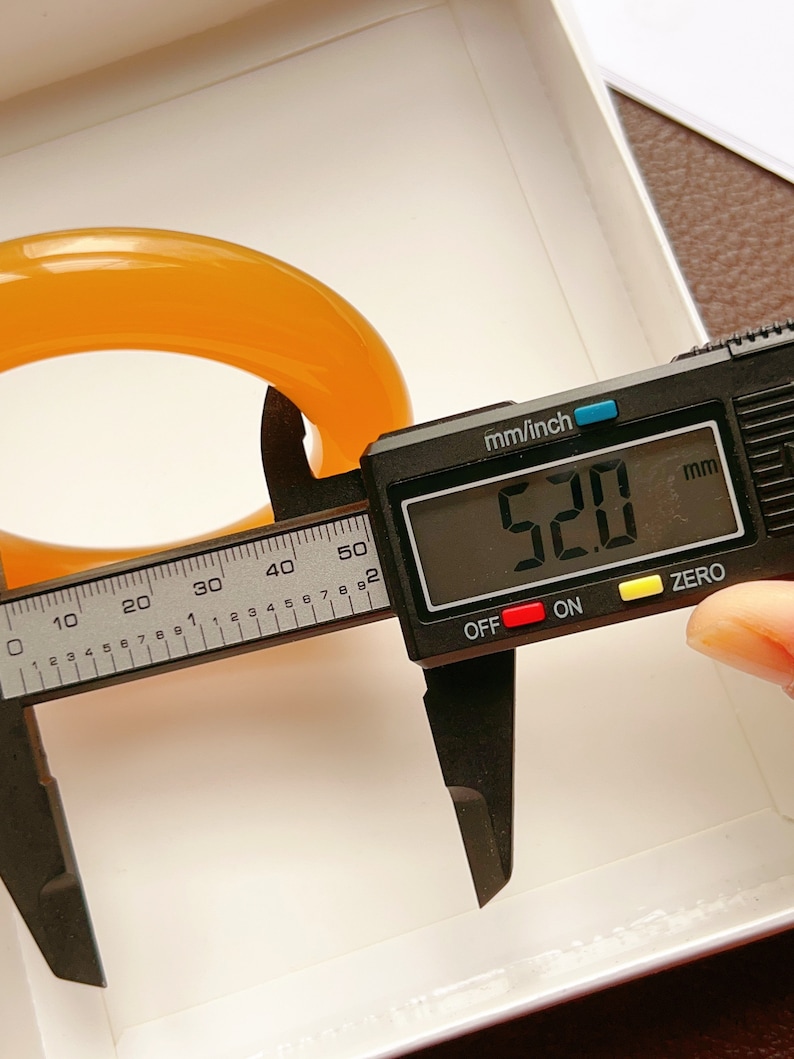 Chubby 52 Mm Natural Fanta Bright Yellow Orange Chalcedony Bangle - Etsy