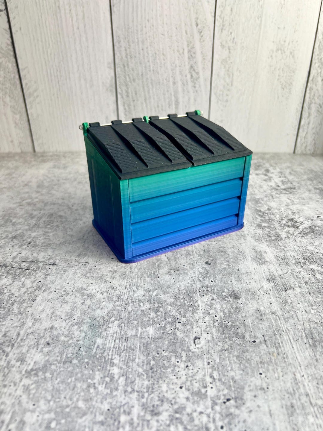 Mini Desktop Dumpster / Waste Bin - Stash - Holder - Craft Room ...