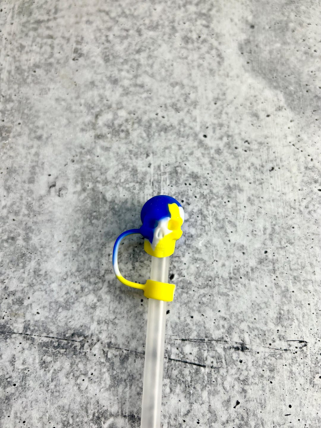 Skull Straw Topper - 10MM Straws - Cute Straw Topper - Spooky - Blue ...