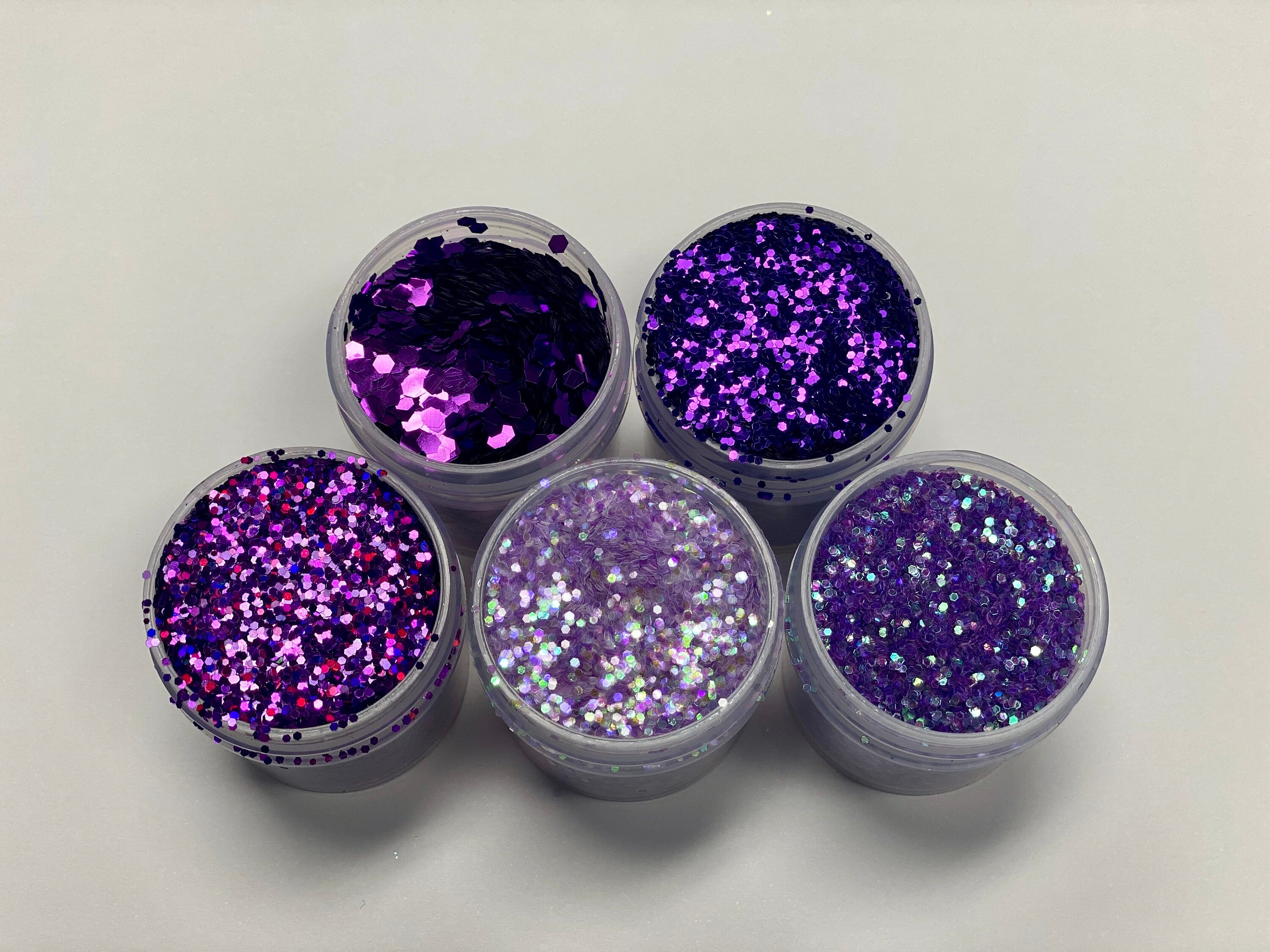 Purple Sample Glitter Set - 1 oz each - Set of 5