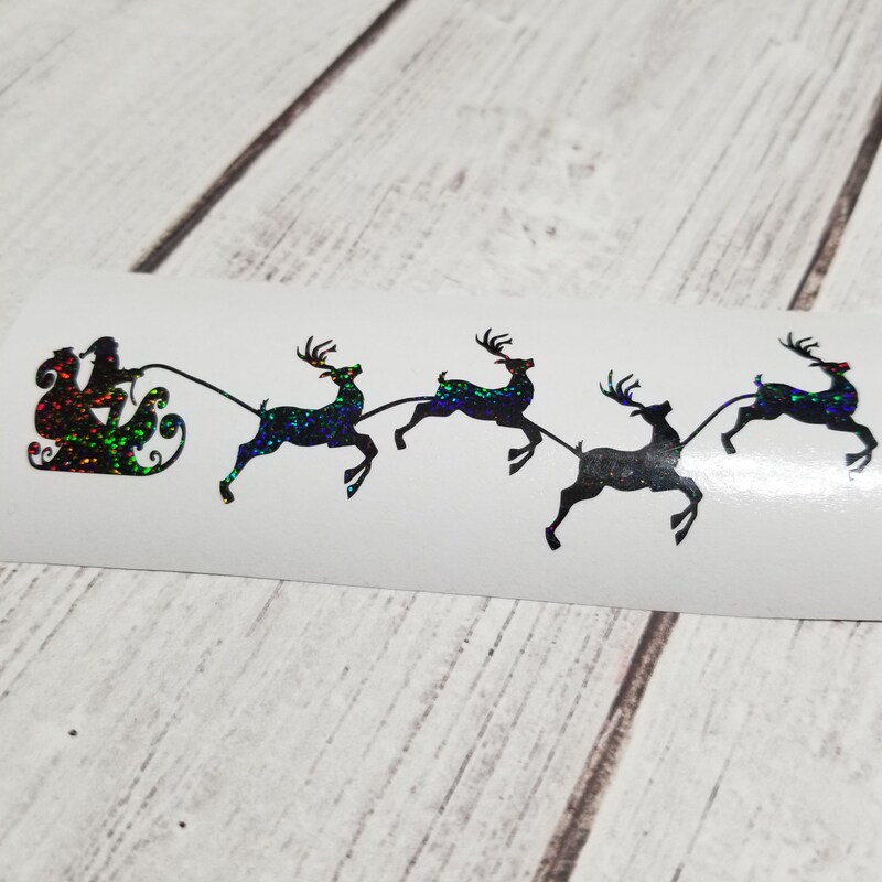 Santa Sleigh Decal - Etsy