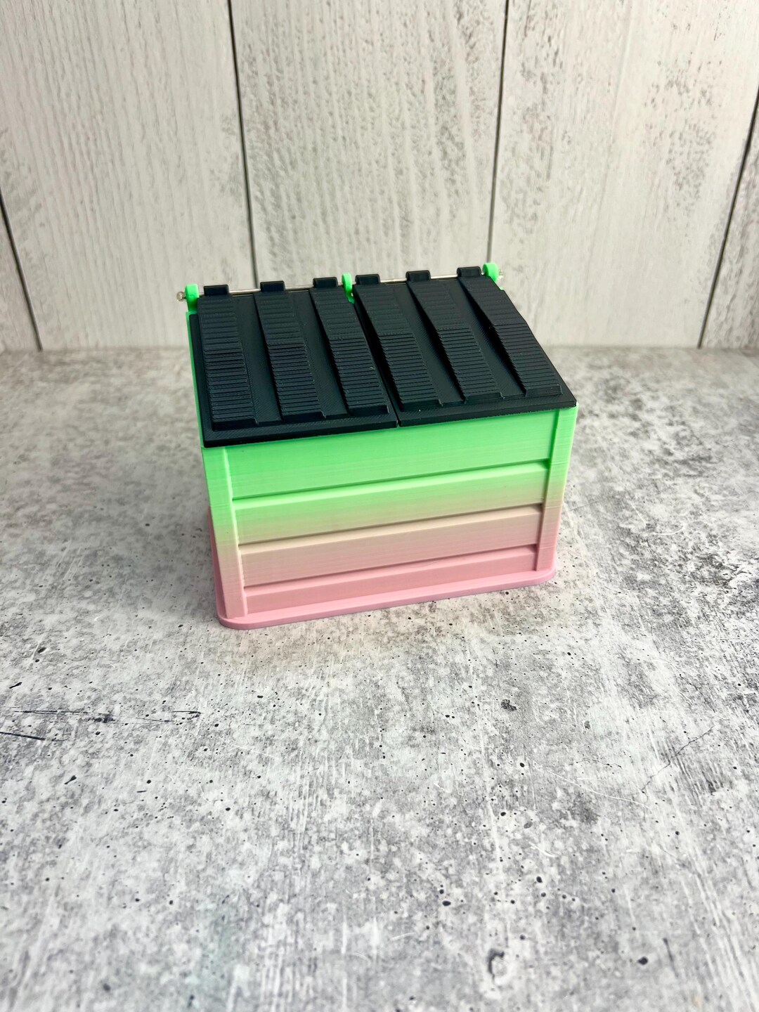 Mini Desktop Dumpster / Waste Bin - Stash - Holder - Craft Room ...