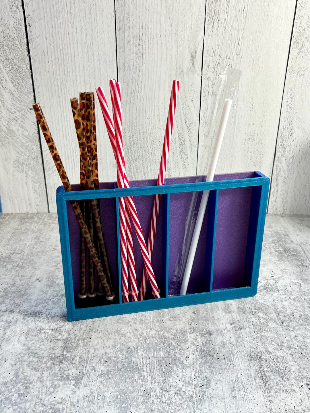 3D Printed Straw Organizer - Straw Holder - Kitchen Organizer ...