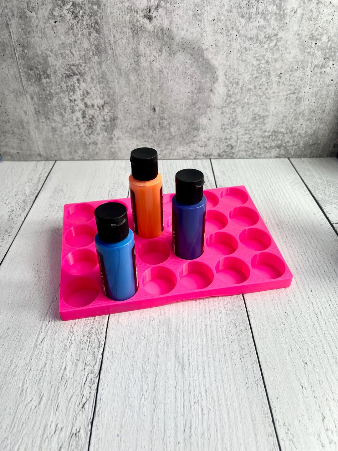 SCRATCH & DENT - 3D Printed Paint Bottle Holder - Holds Twenty Four 2 ...