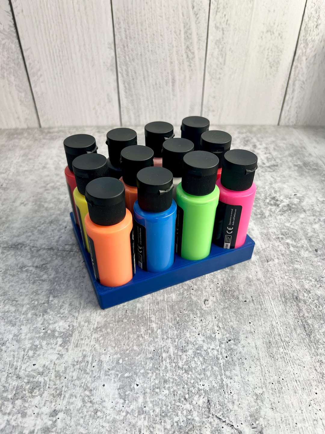 SCRATCH & DENT - 3D Printed Paint Bottle Holder - Holds Twelve 2 Oz ...
