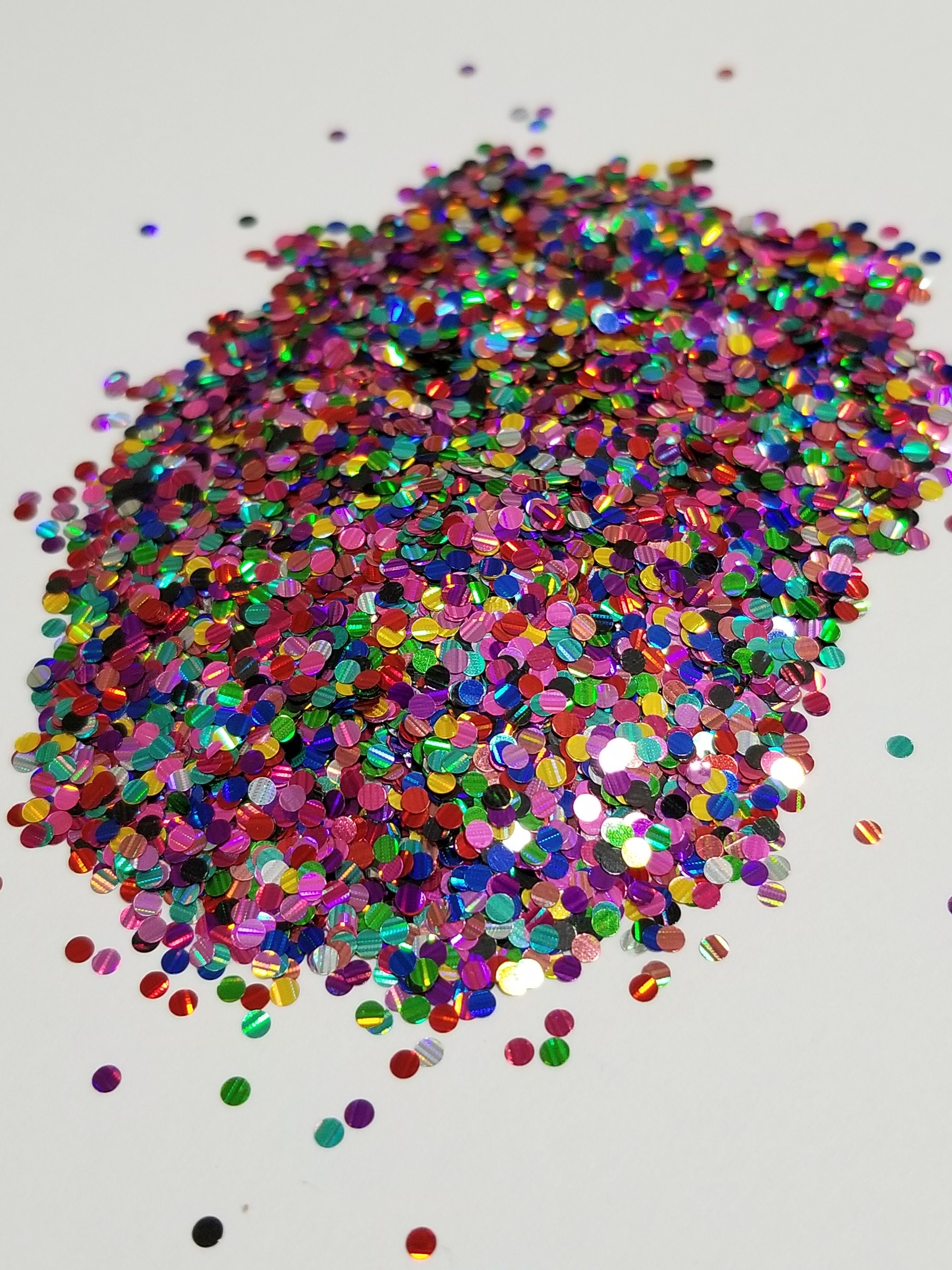 Rainbow Holographic Dots - Available in 1 oz