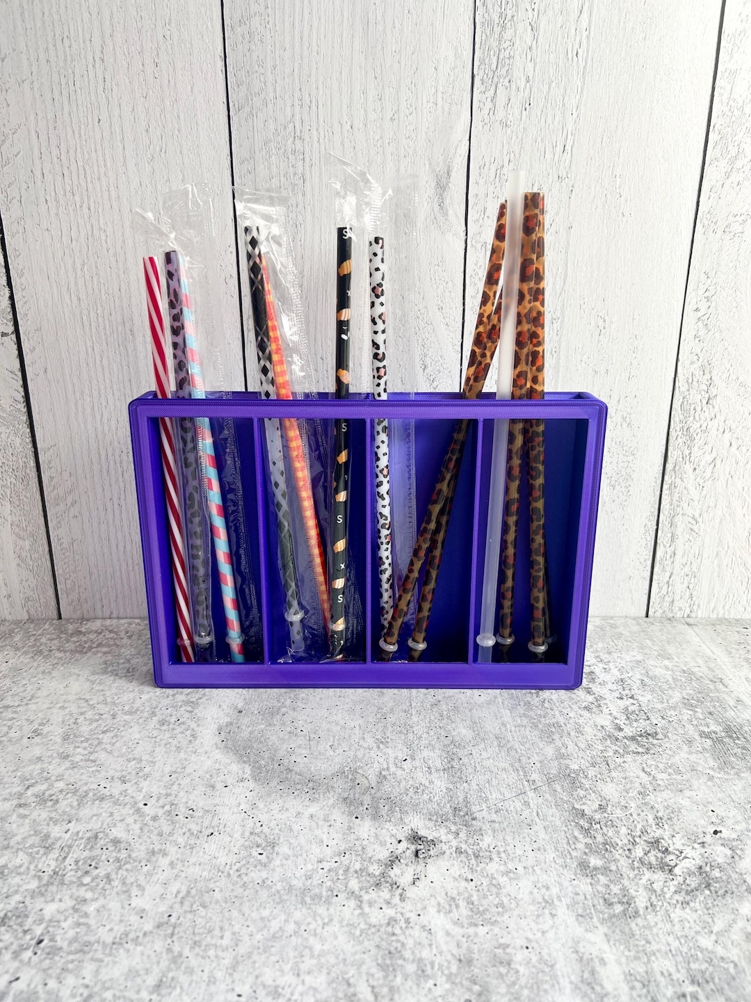 3D Printed Straw Organizer - Straw Holder - Kitchen Organizer -- Many ...