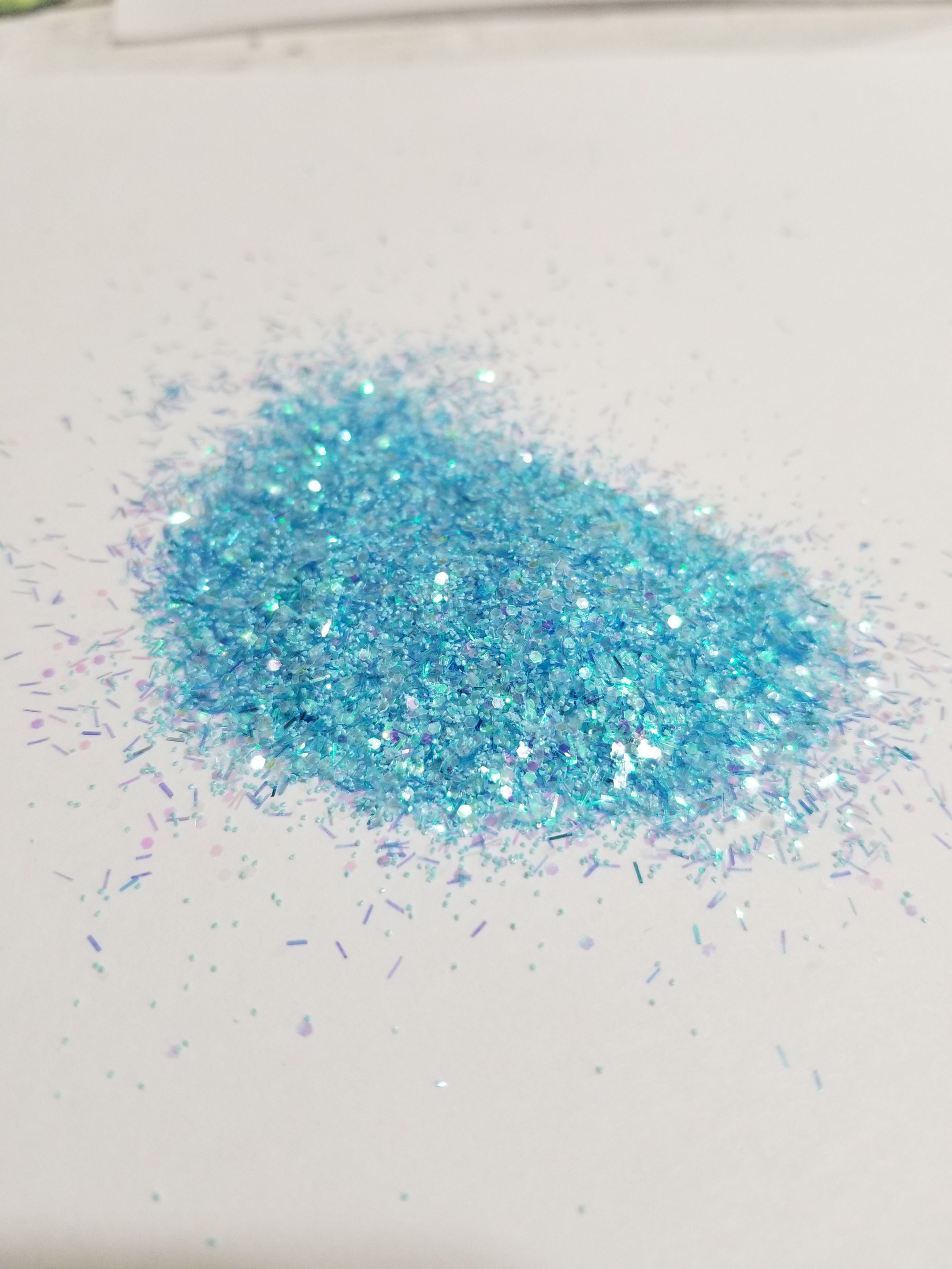 Crystal Blue Glitter Mix - Available in 1 oz