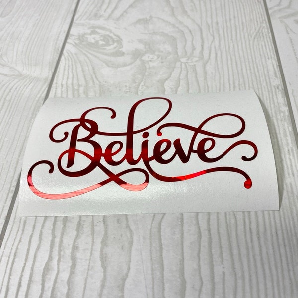 Believe Vinyl Decal - Etsy