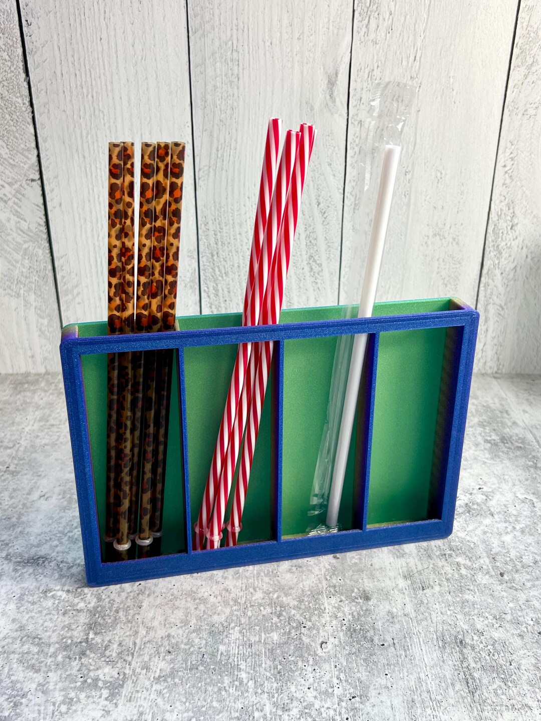 3D Printed Straw Organizer - Straw Holder - Kitchen Organizer ...