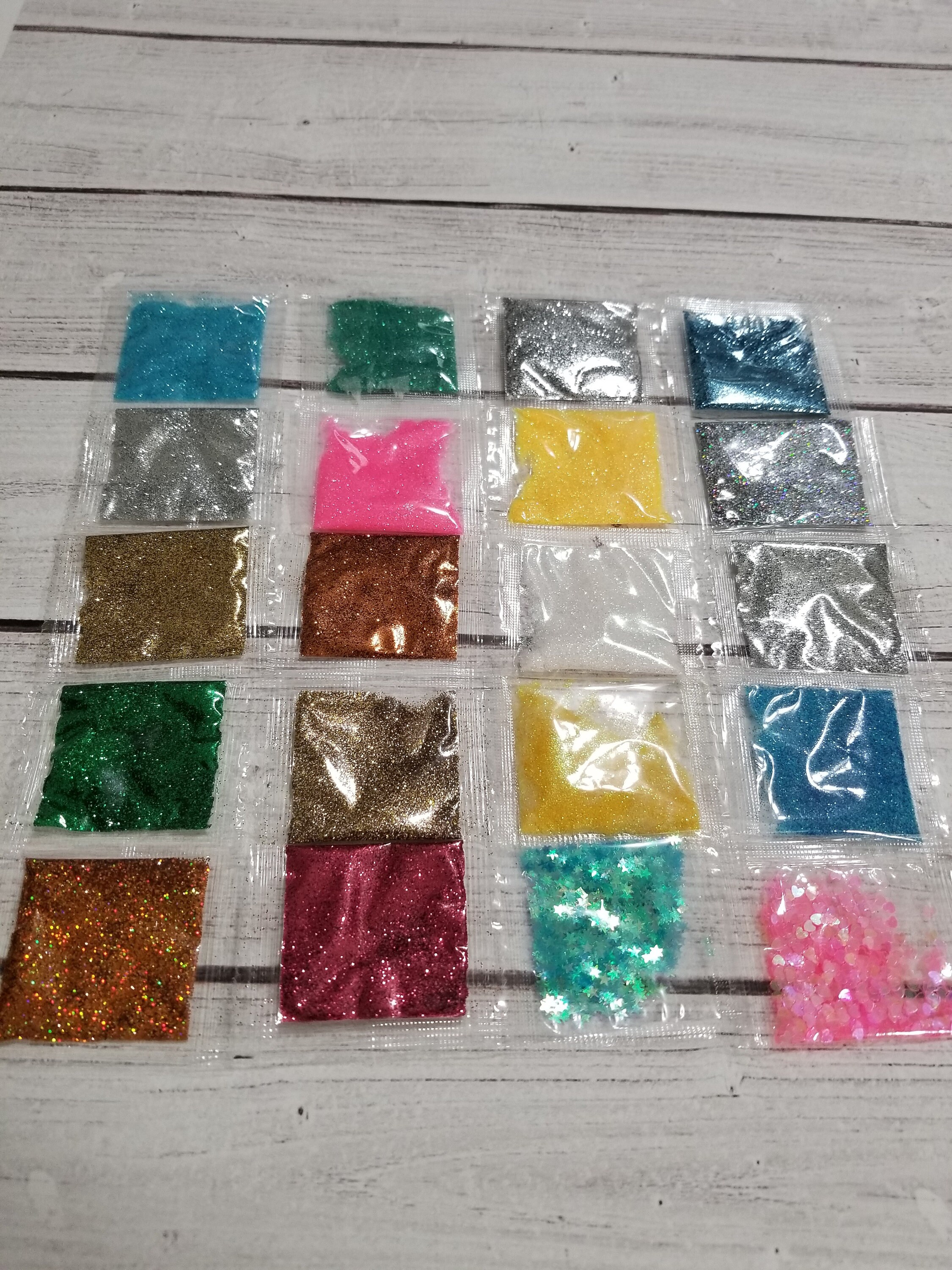 20 Glitter Sample Packs - New - C1