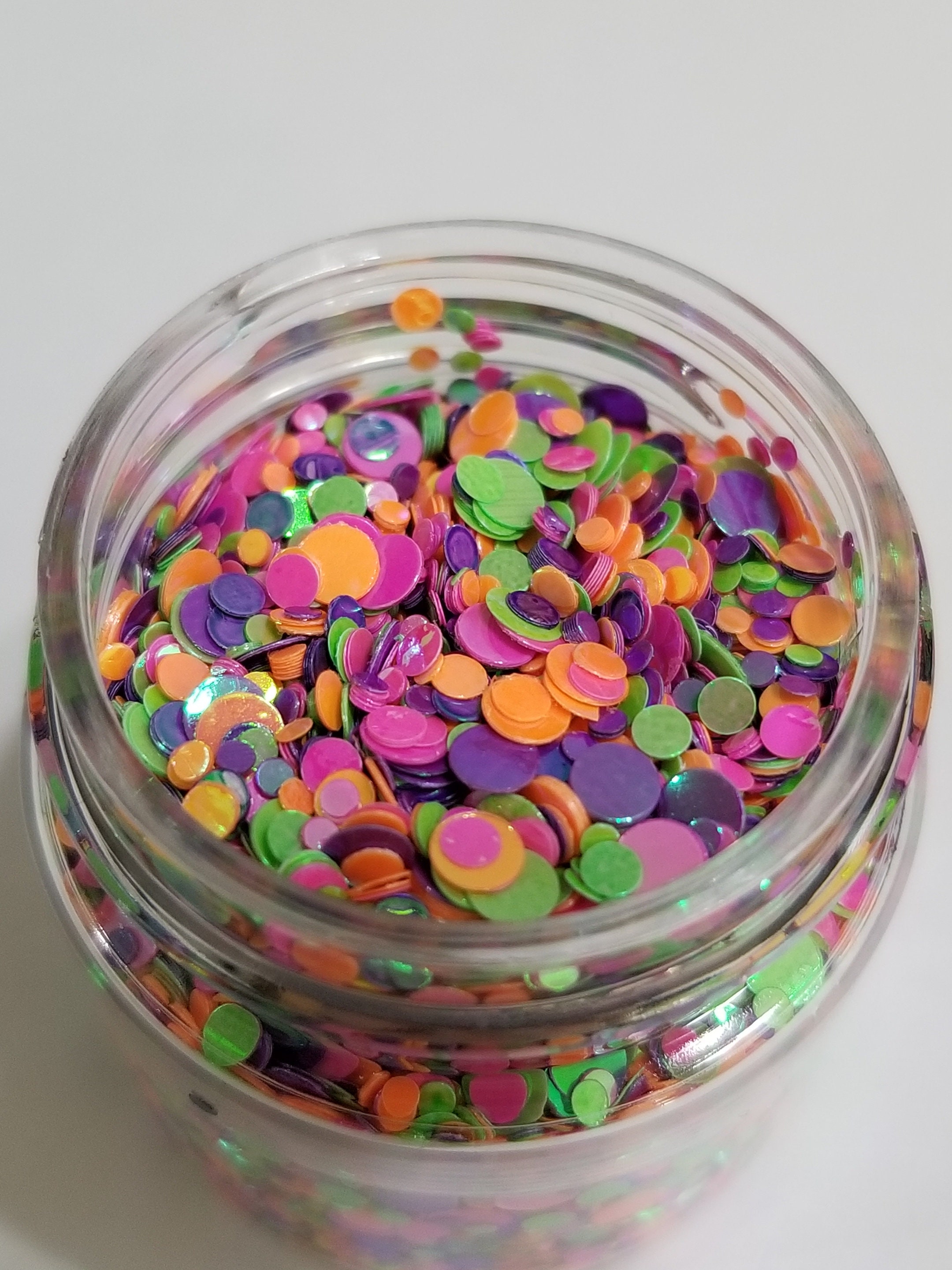 Confetti Dots Custom Glitter Mix - 1/2 oz - Polyester, Solvent Resistant