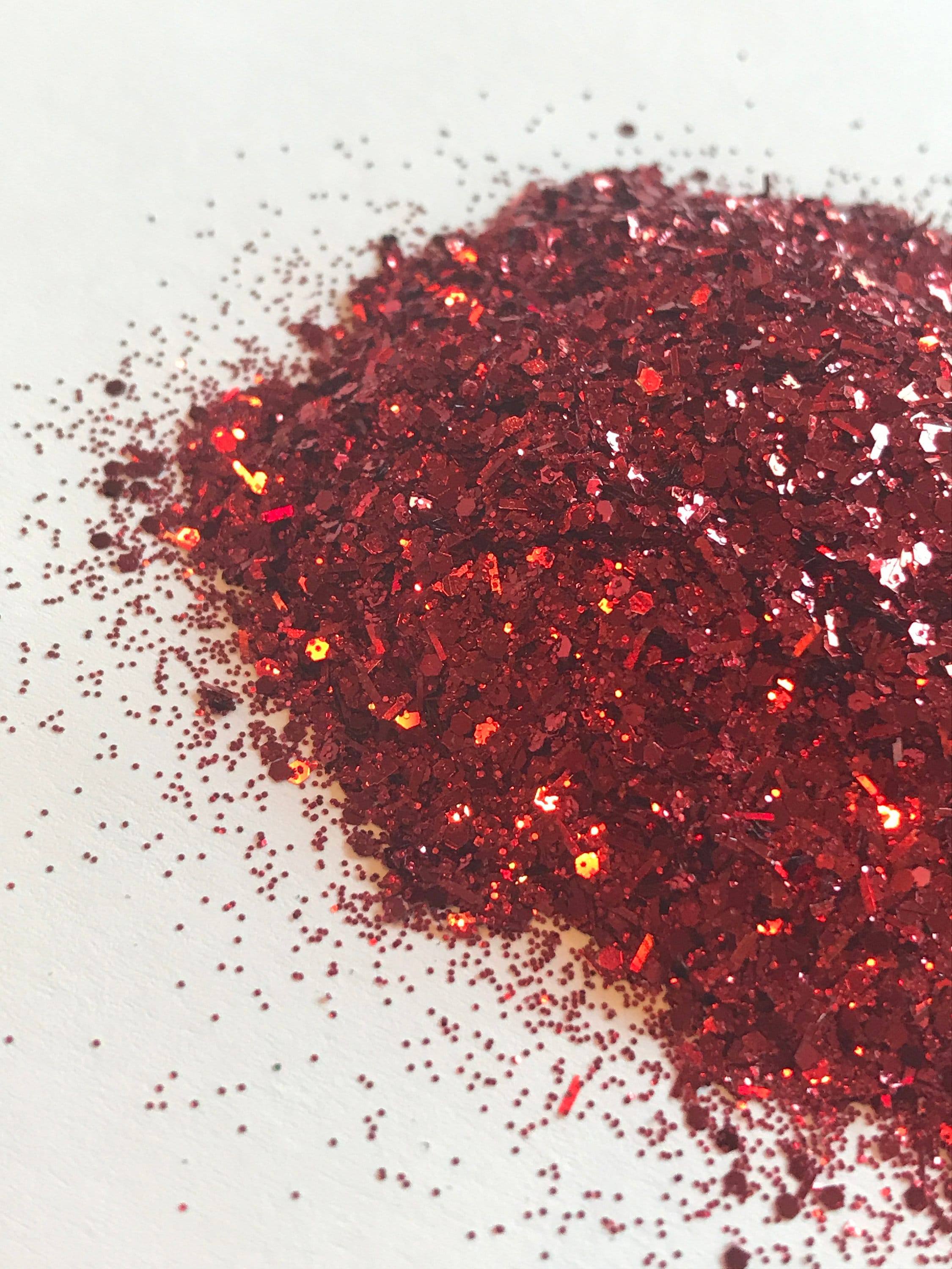 Cherry Red Glitter Mix - Available in 1,2, or 4 oz