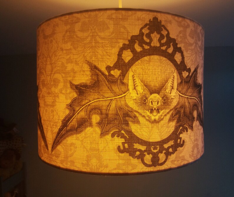 Bat Lightshade Gothic Home Decor, Victorian Gothic 30cm Lamp Shade ...