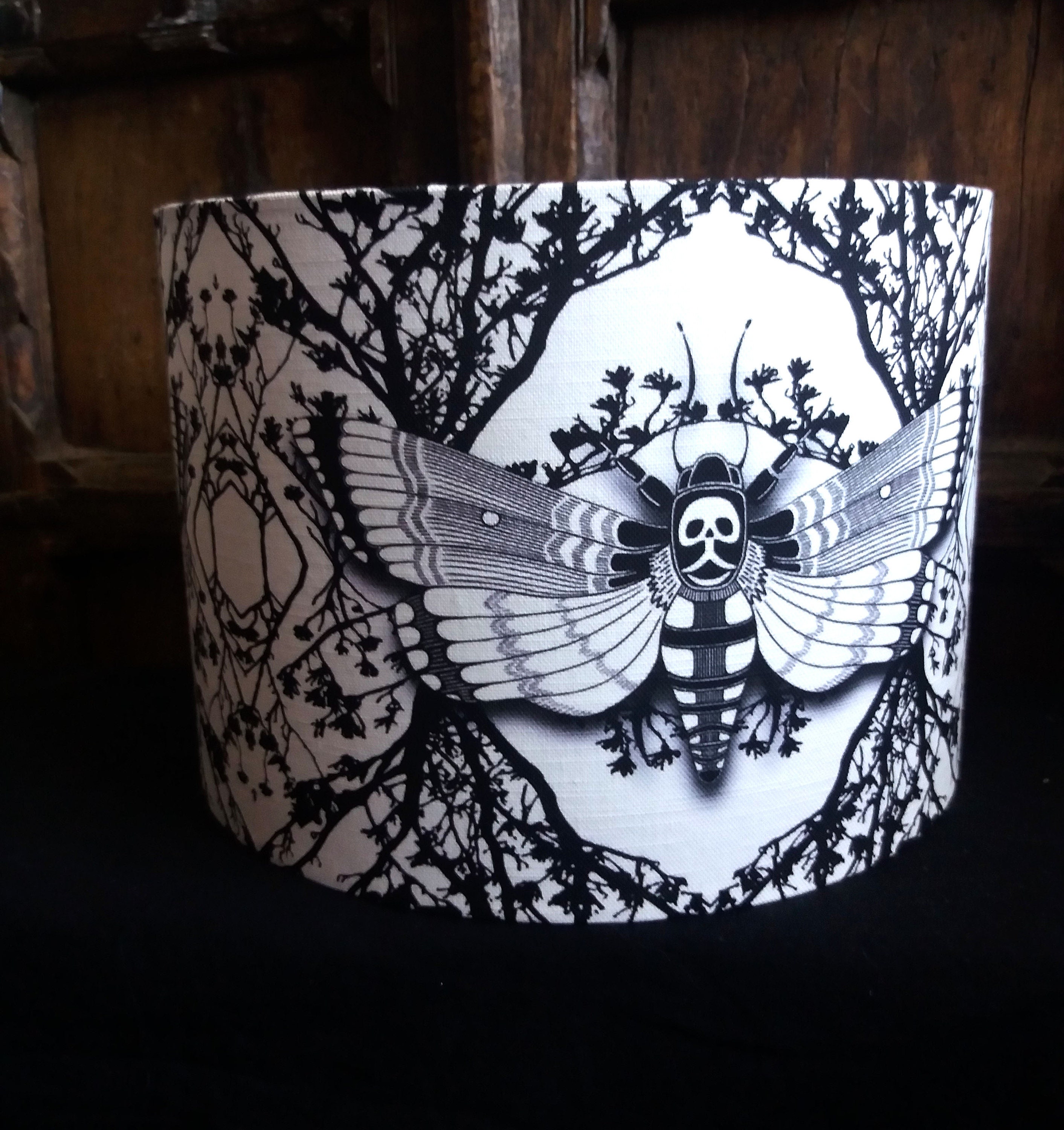 Moth Light Shade Gothic Home Decor Alternative Deaths Head - Etsy UK