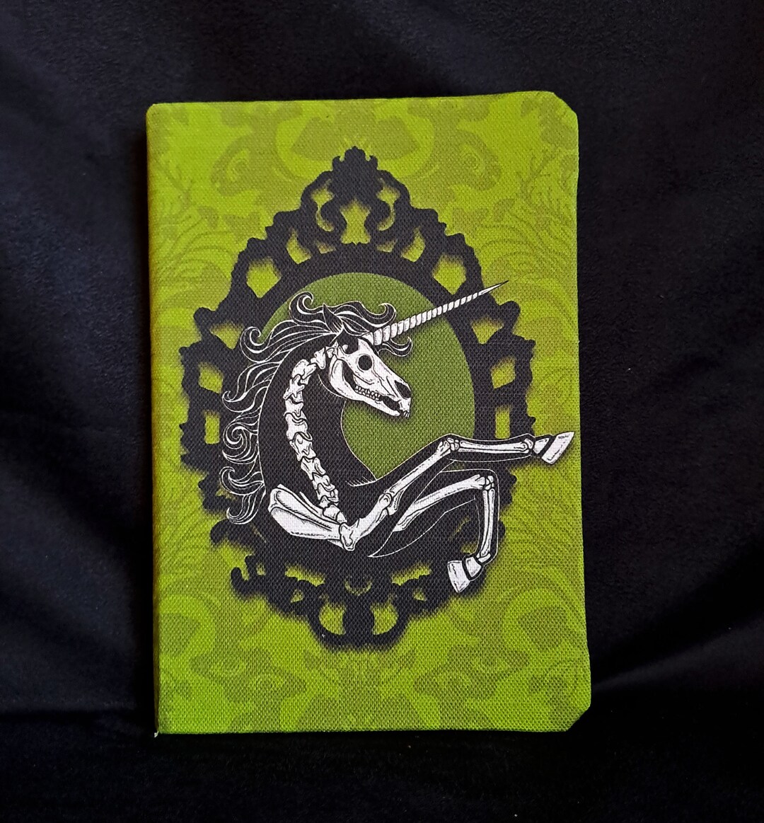 Gothic Notebook Skelecorn, A5 Skeleton Unicorn Dark Cottage Core ...