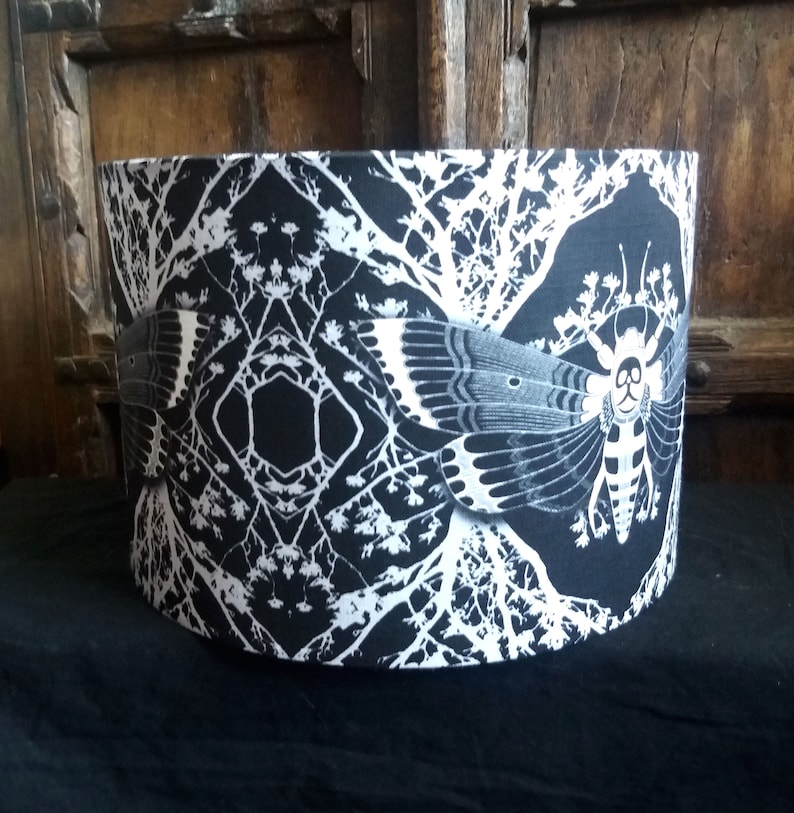 Ghost Moth black Victorian Gothic lamp shade elegant | Etsy