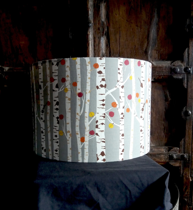 Autumn Woodland Lamp Shade 25cm Contemporary Birch Trees Home - Etsy