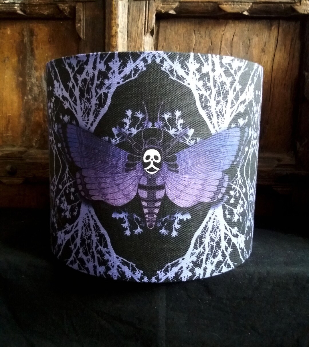 Ghost Moth Purple Gothic Light Shade, Alternative Home Decor Lampshade ...