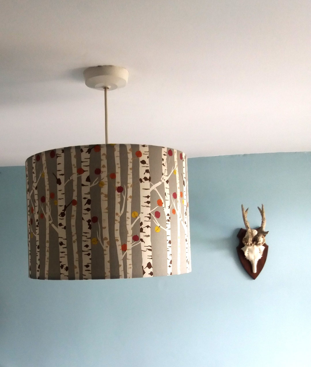 Woodland Light Shade, Trees Lamp Shade, Woodland Home Decor, Ceiling ...
