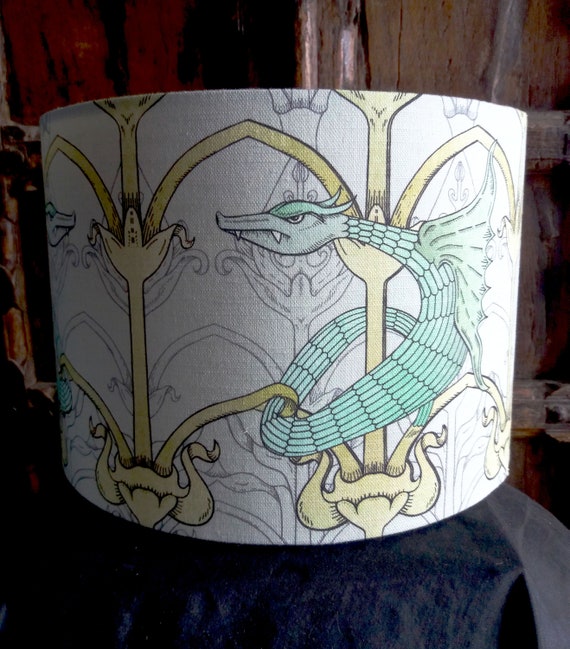 Dragon Lamp Shade Victorian Gothic Home Decor 25cm Drum | Etsy