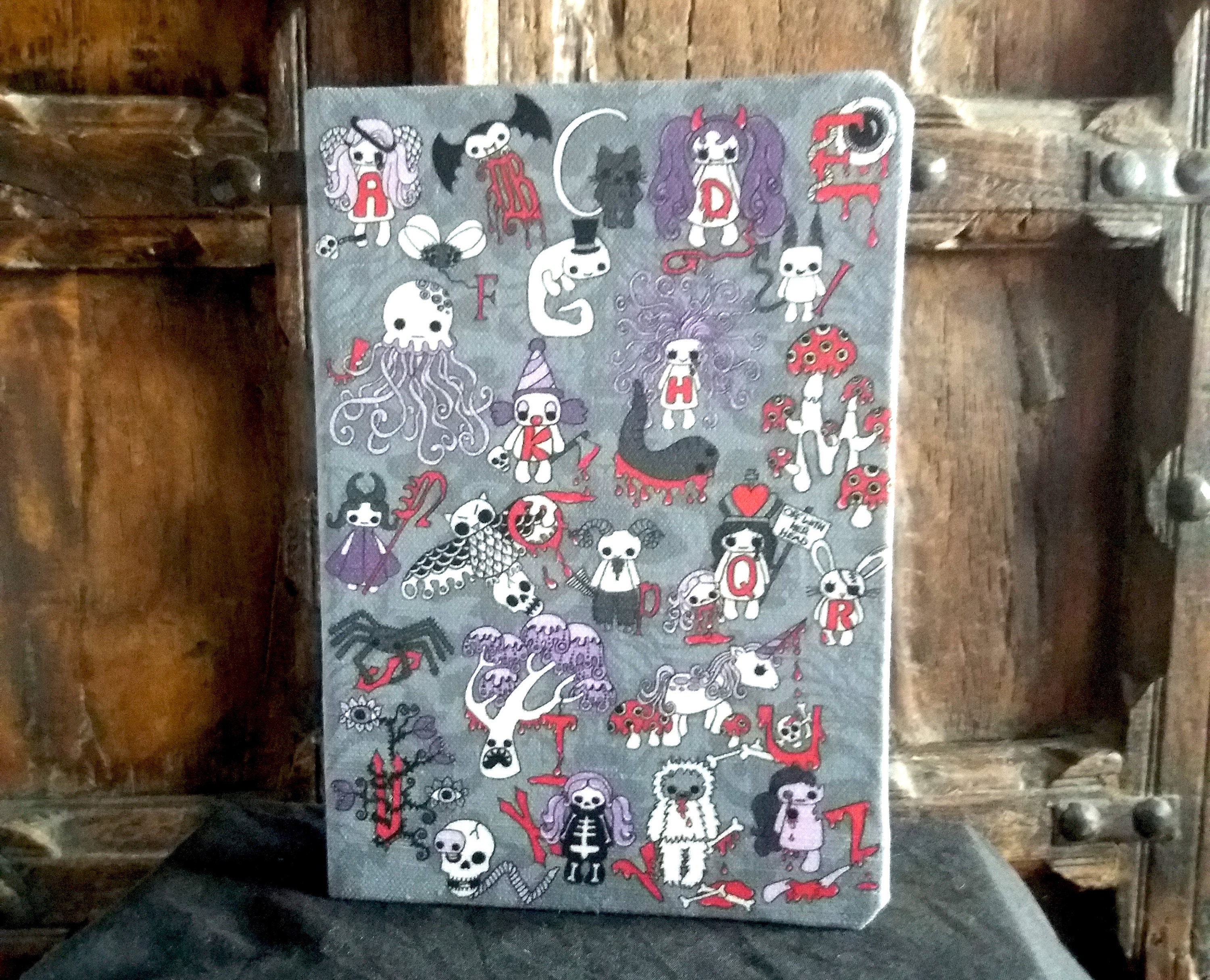 Creepy Cute Notebook Gothic Kawaii Alphabet Journal Kids - Etsy