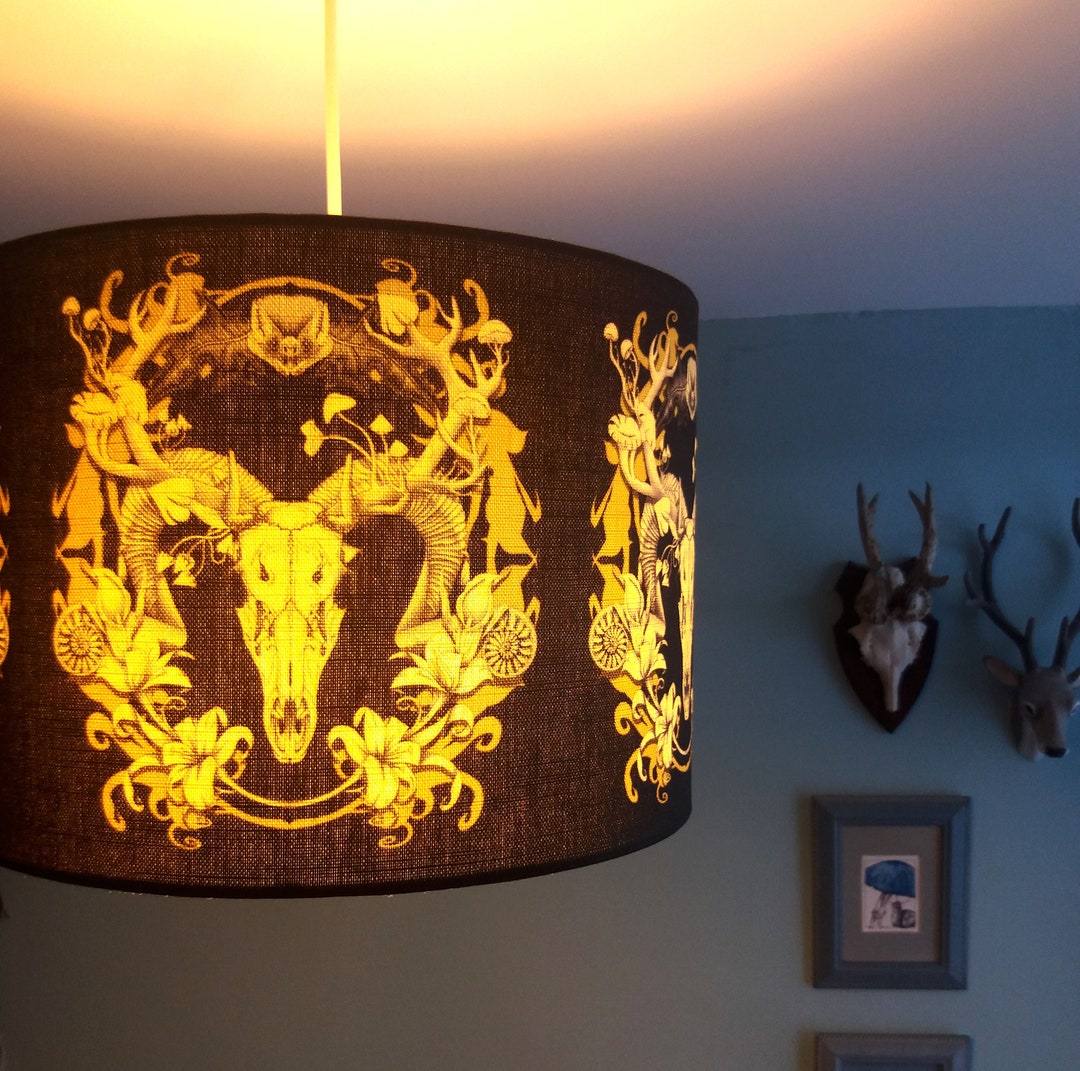 Large Gothic Light Shade 40cm Animal Skulls, Victorian Gothic Deer ...