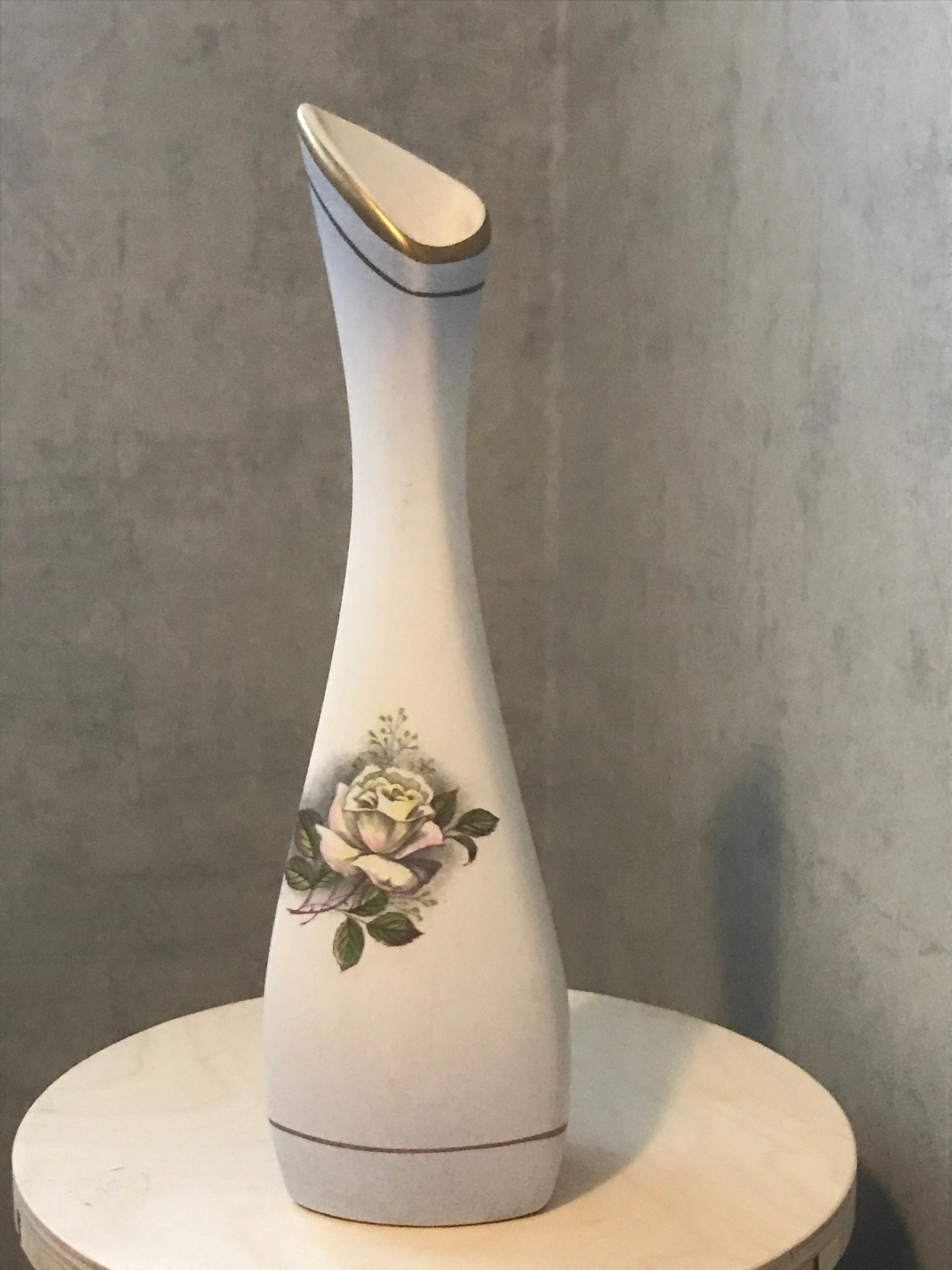 Vintage Dutch Handpainted Art Vase Made by Flora Keramiek, Gouda ...
