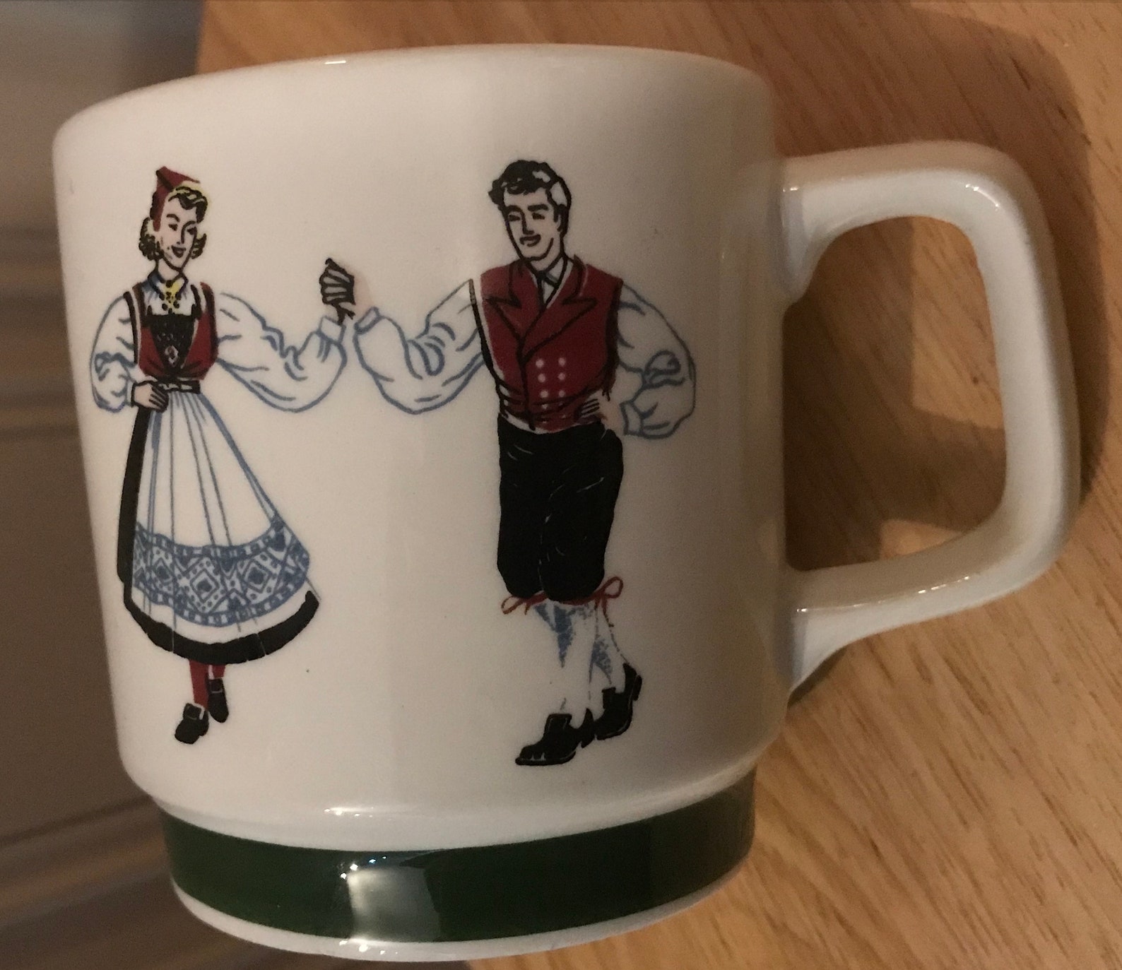 Vintage Norwegian Figgjo mug from the 1970s. Folkedance | Etsy