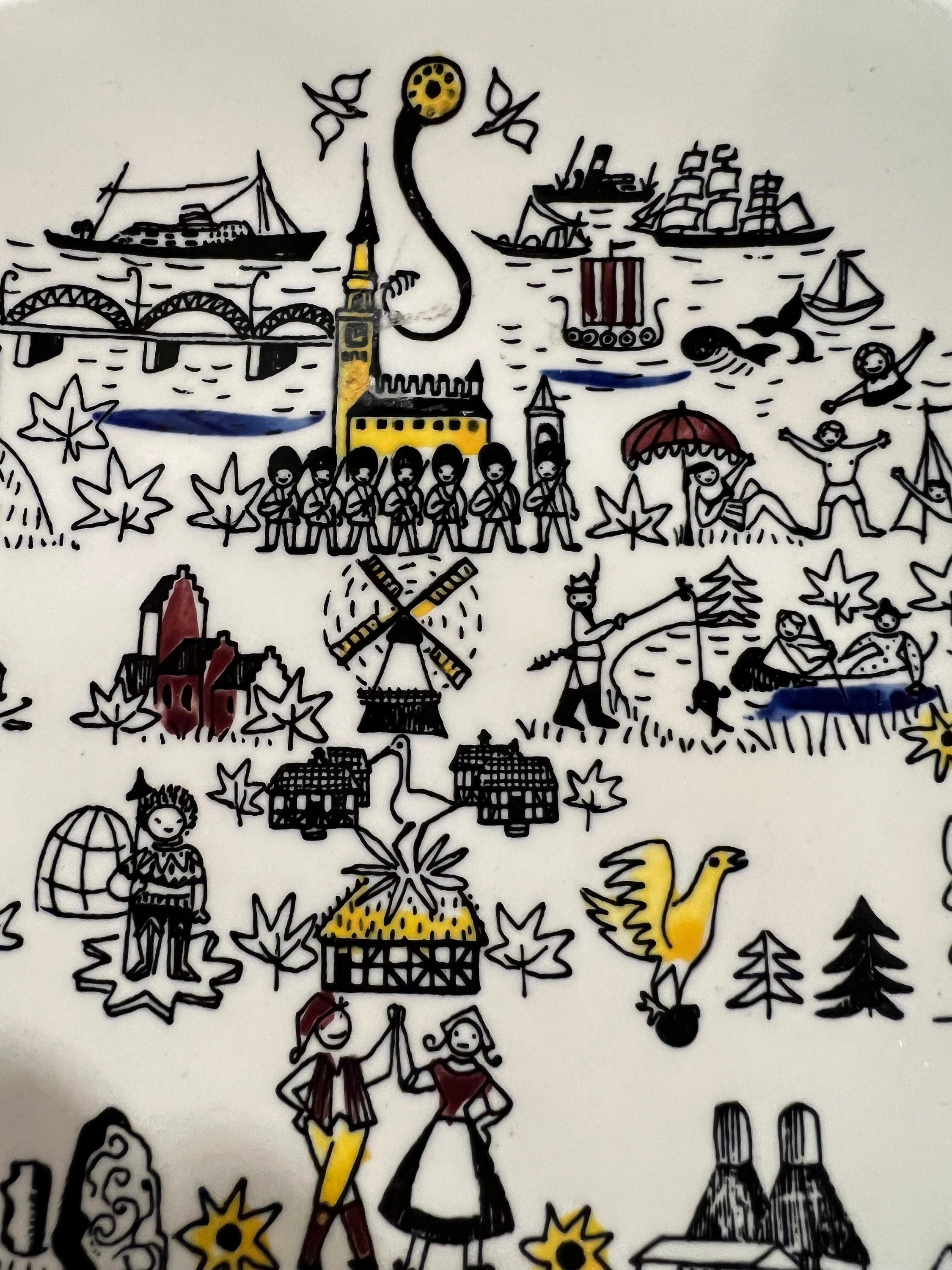 Vintage Denmark Plate, Made by Stavanger Flint ( Norway) in the 60s ...