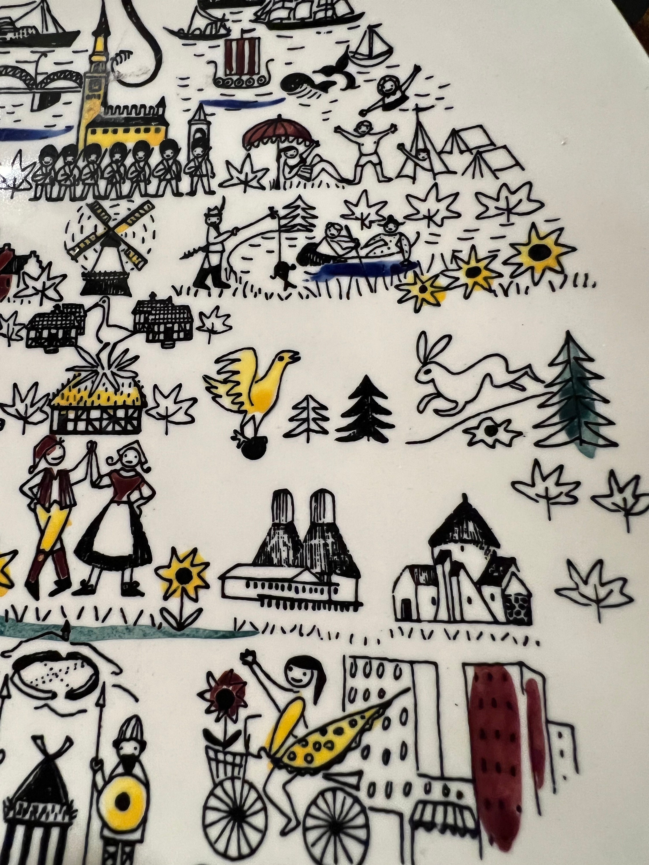 Vintage Denmark Plate, Made by Stavanger Flint ( Norway) in the 60s ...