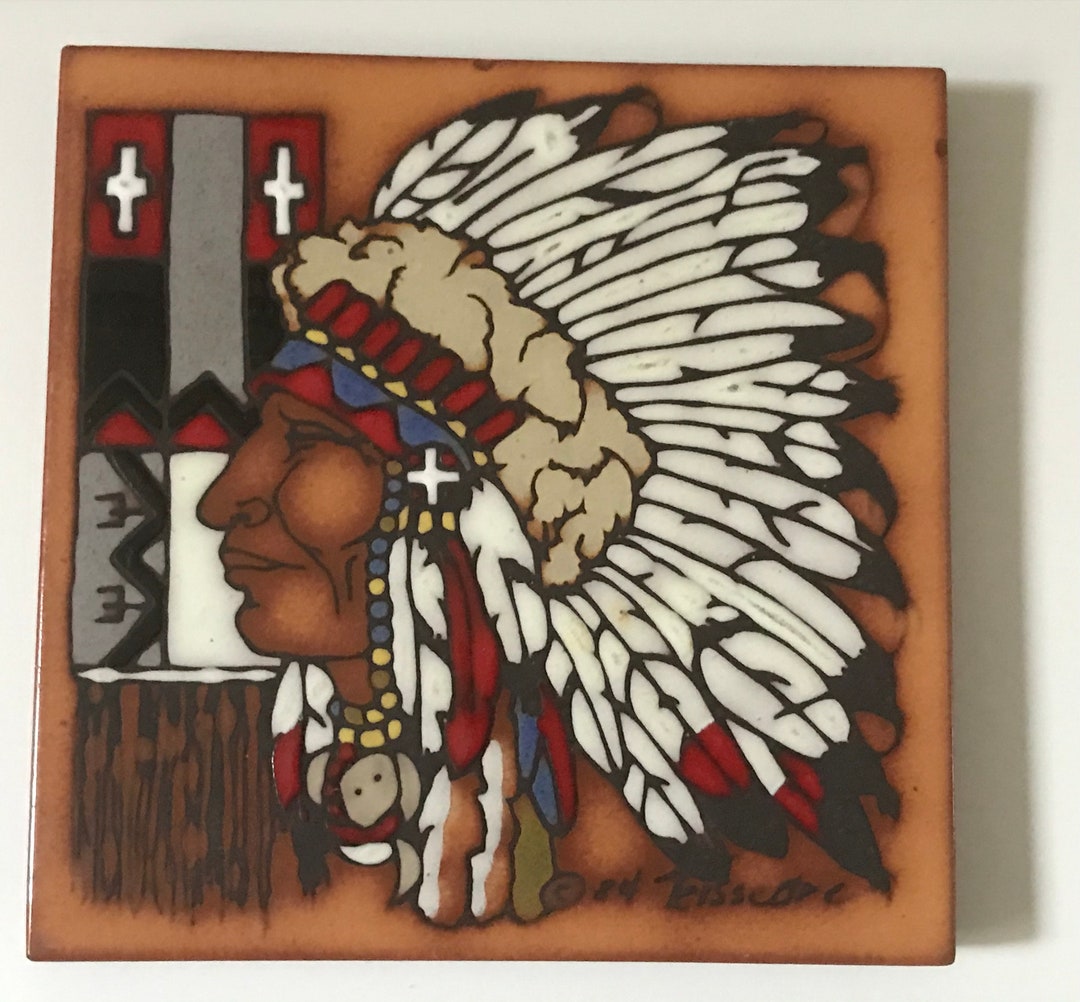 Native Americans Decor Tile. - Etsy