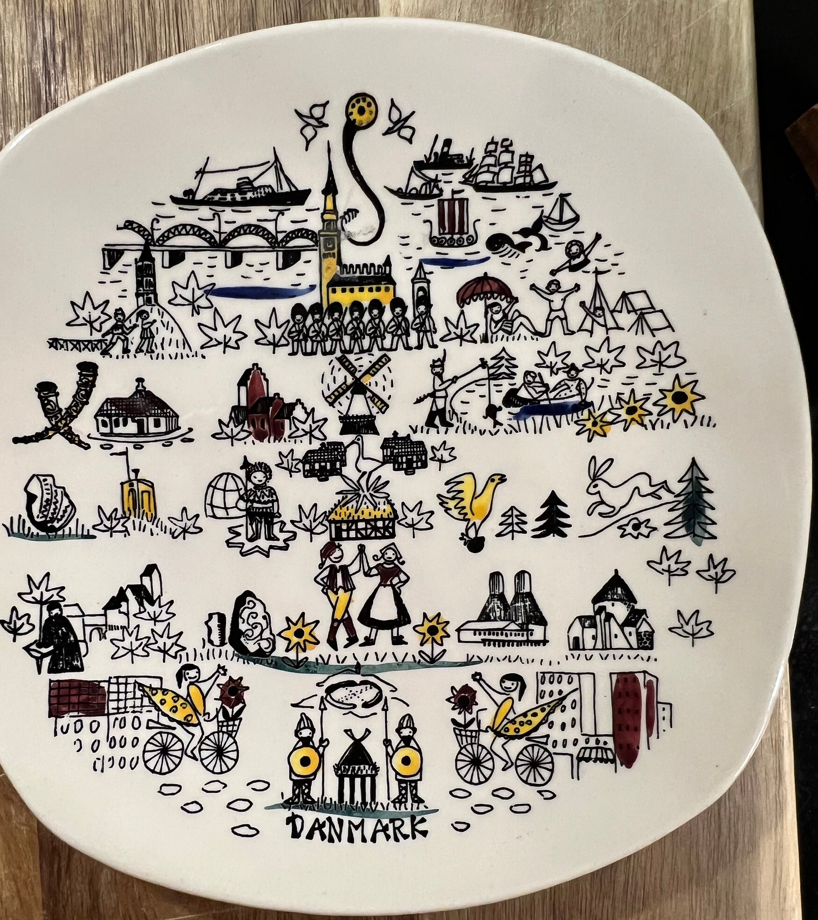 Vintage Denmark Plate, Made by Stavanger Flint ( Norway) in the 60s ...