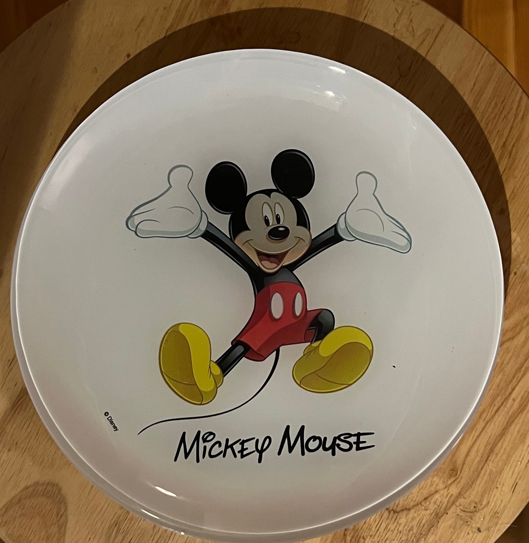 Set of Two DISNEY Glass Plates. Mickey Mouse and Minnie Mouse. - Etsy