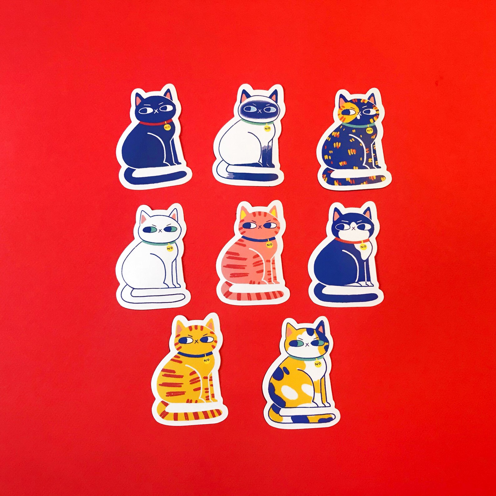 Side Eye Cat Sticker Waterproof Vinyl | Etsy