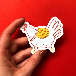 Chicken Sticker Waterproof Vinyl - Etsy