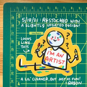Artist Waterproof Sticker - Etsy