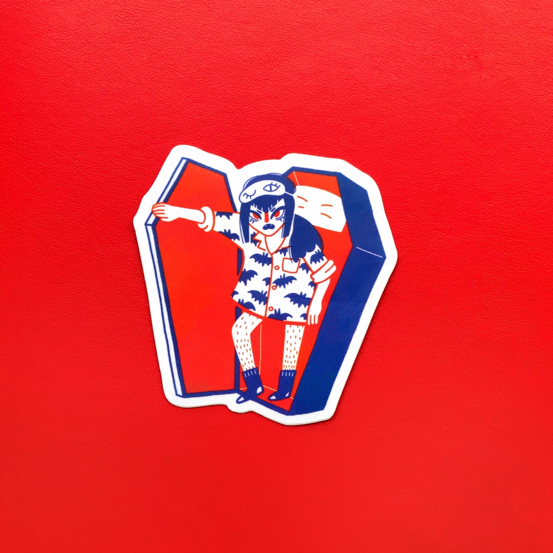 Vampire Sleep Sticker Waterproof Vinyl - Etsy