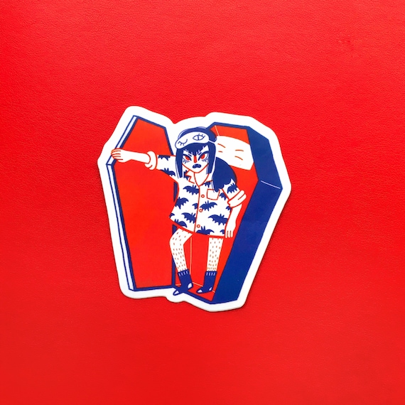 Vampire Sleep Sticker Waterproof Vinyl - Etsy