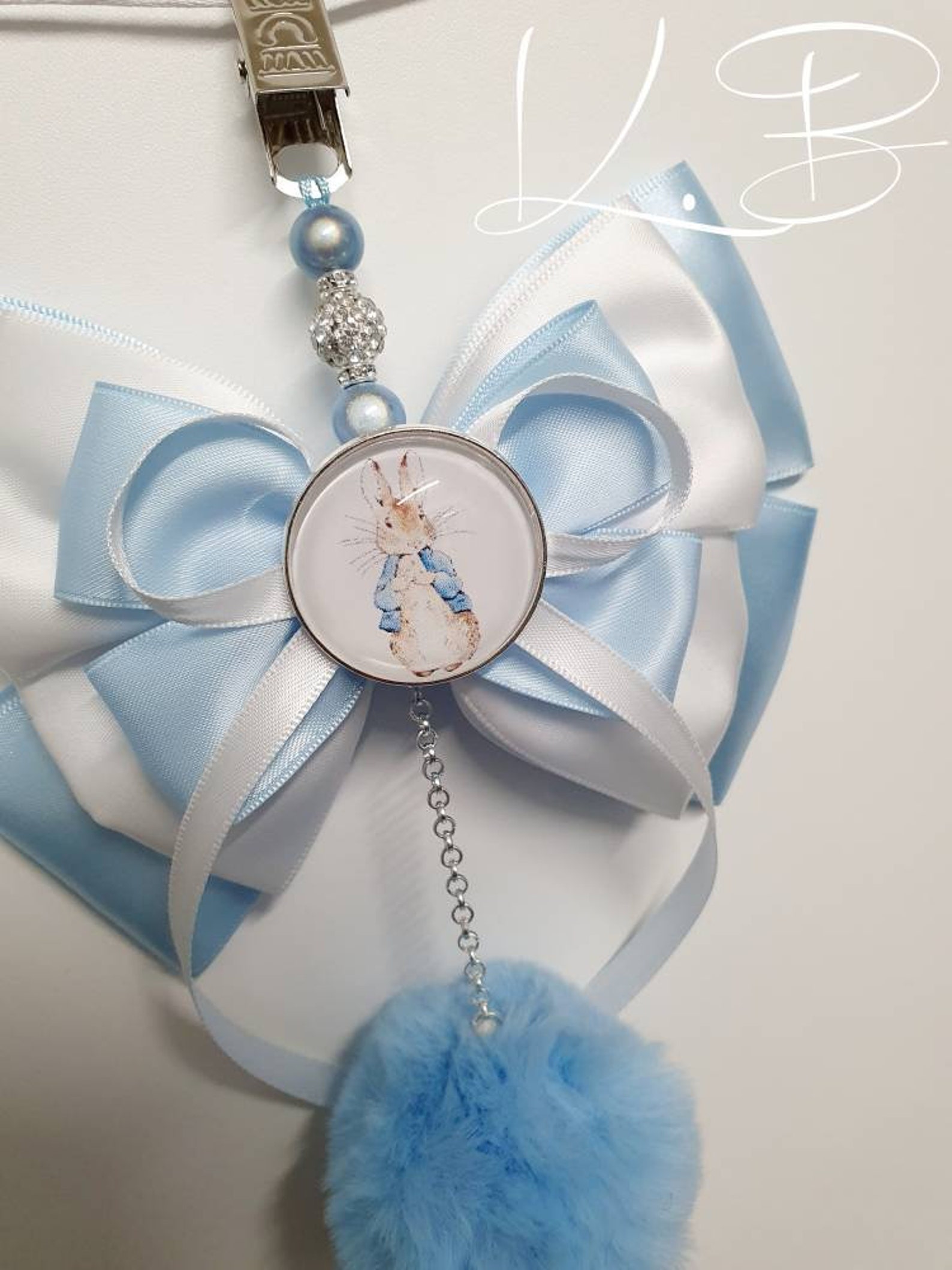 Peter Rabbit Big Bow Romany Hanging Pram/bag Charm New Baby | Etsy UK