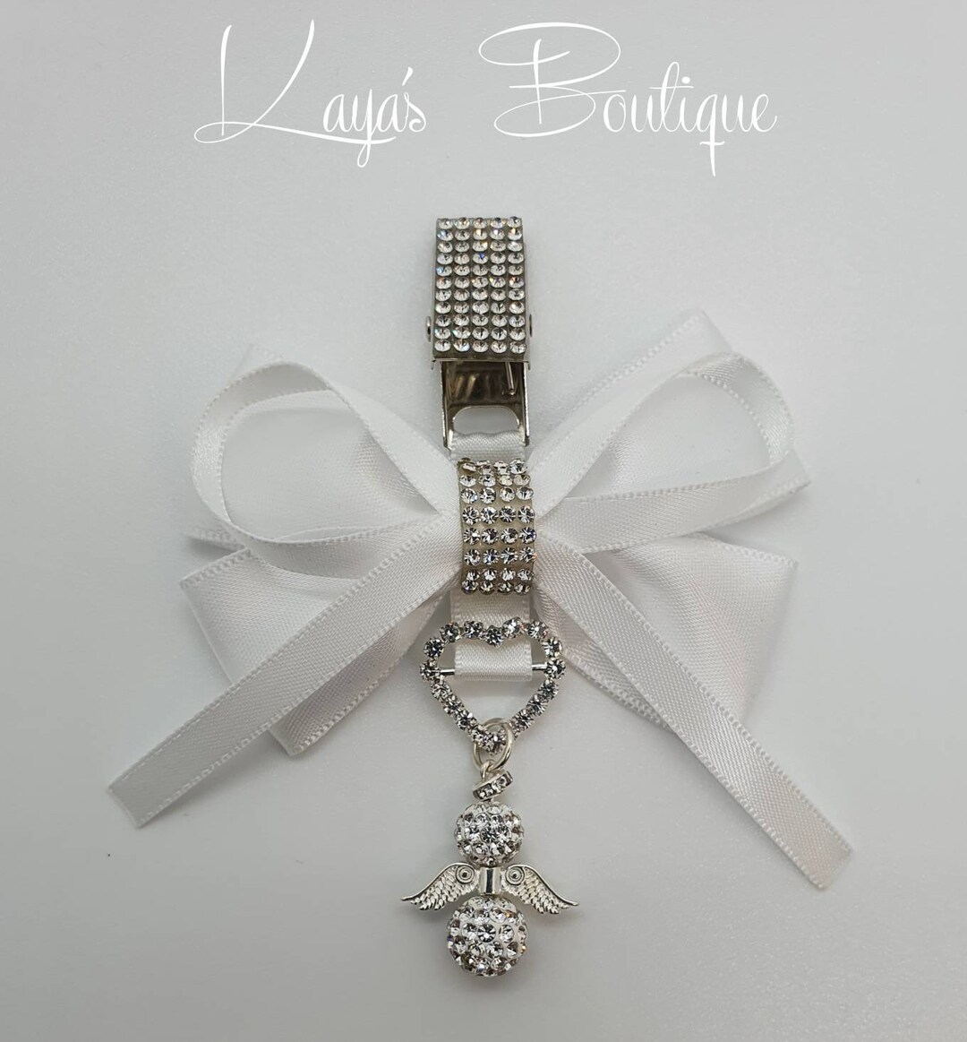 Guardian Angel Bow Romany Mini Hanging Pram/bag Charm New Baby Shower ...