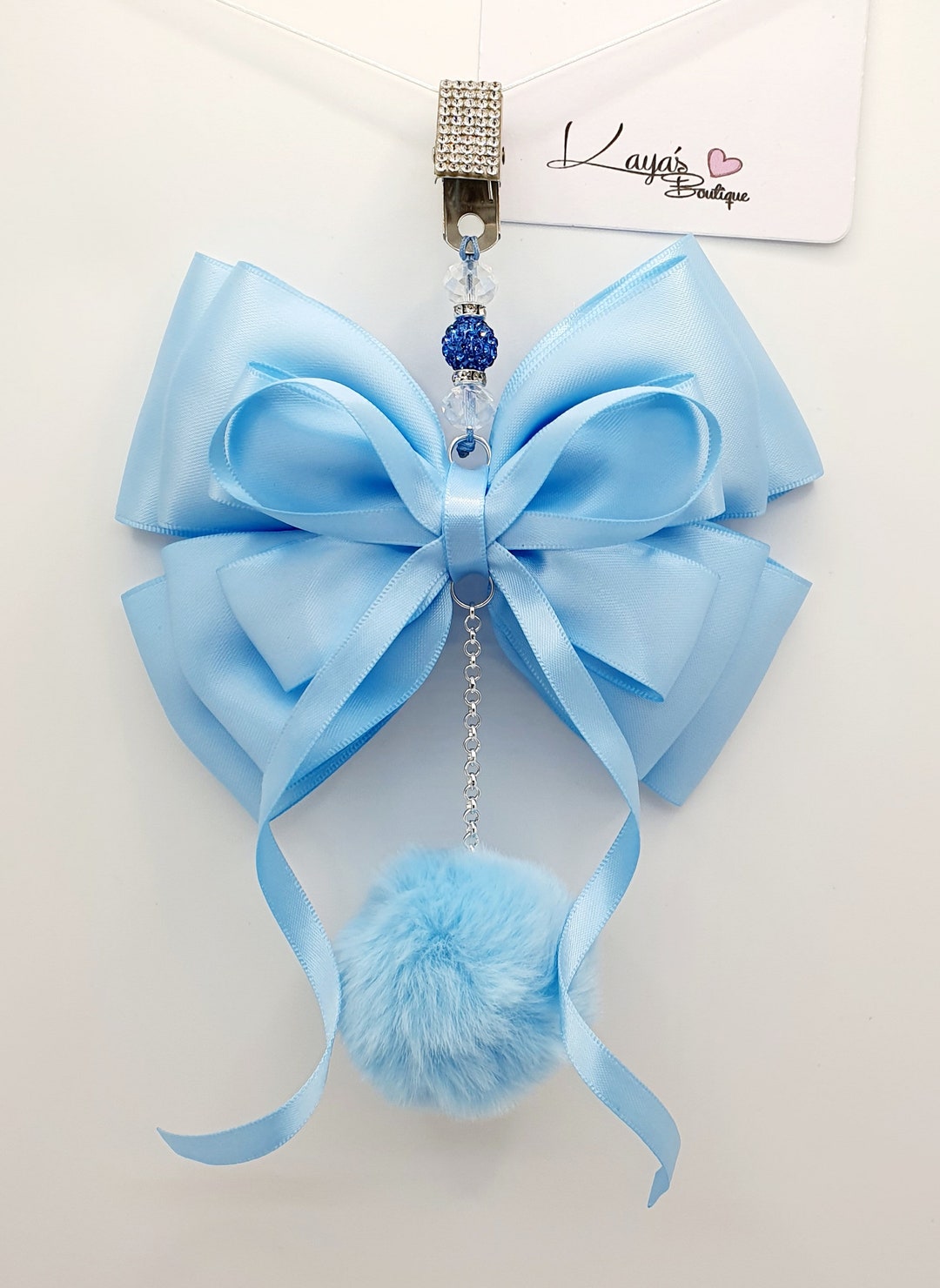 Simple Big Bow Romany Hanging Pram/bag Charm New Baby Shower Gift ...