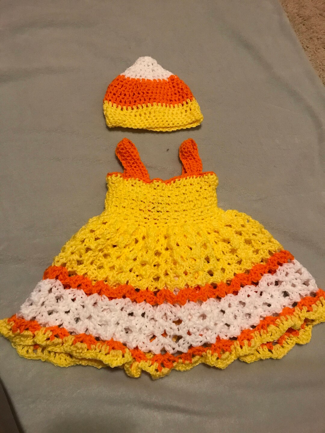 Candy Corn Dress and Hat - Etsy